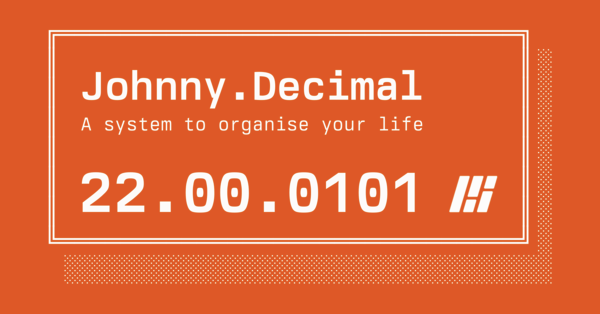 22.00.0101 My data storage & backup strategy • Johnny.Decimal